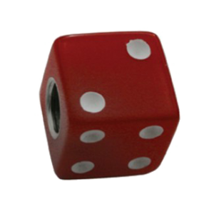 Dice Valve Caps – Red with White Dots – Arnold's Automotive Shop